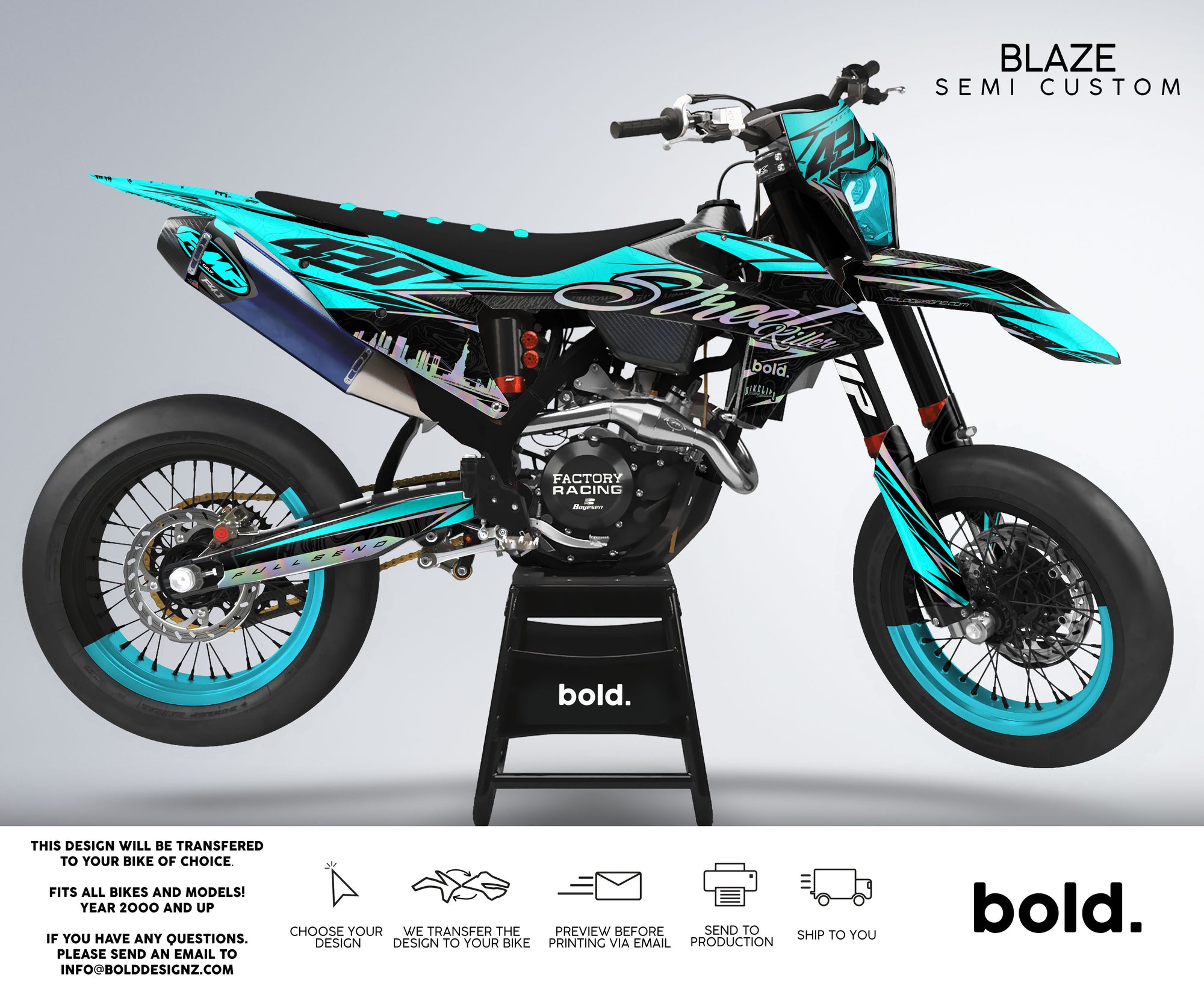 Supermoto Semi-Custom Graphics - Bolddesignz