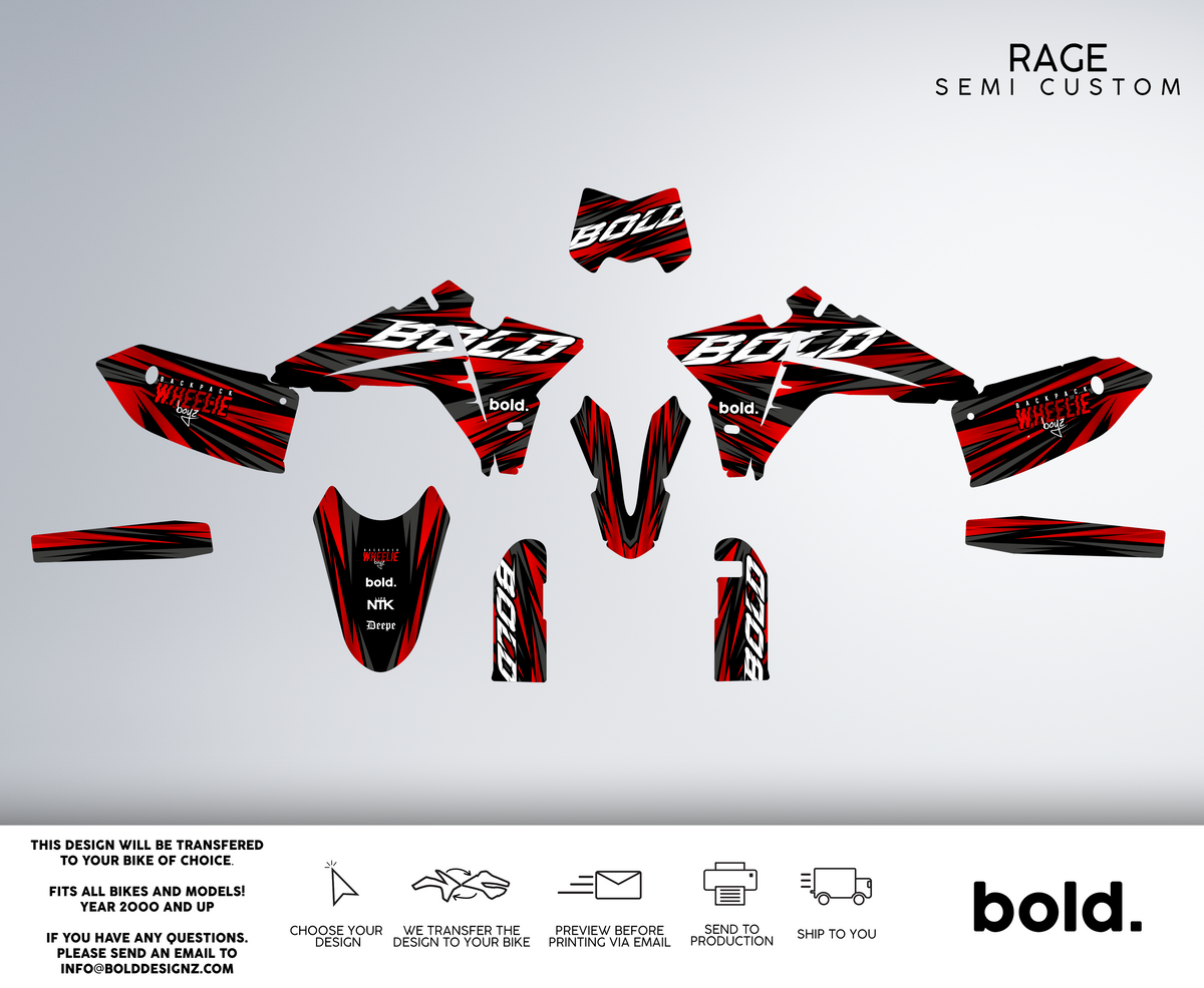 RAGE - Fantic Graphics kit – Bolddesignz