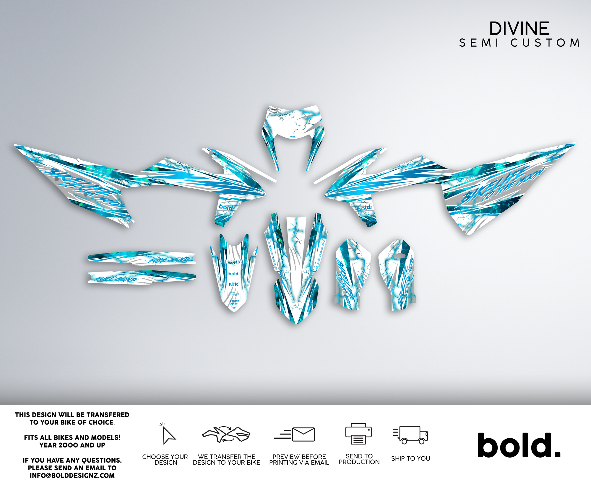 All Semi Custom Graphics - Supermoto & Motocross Decor - Bolddesignz