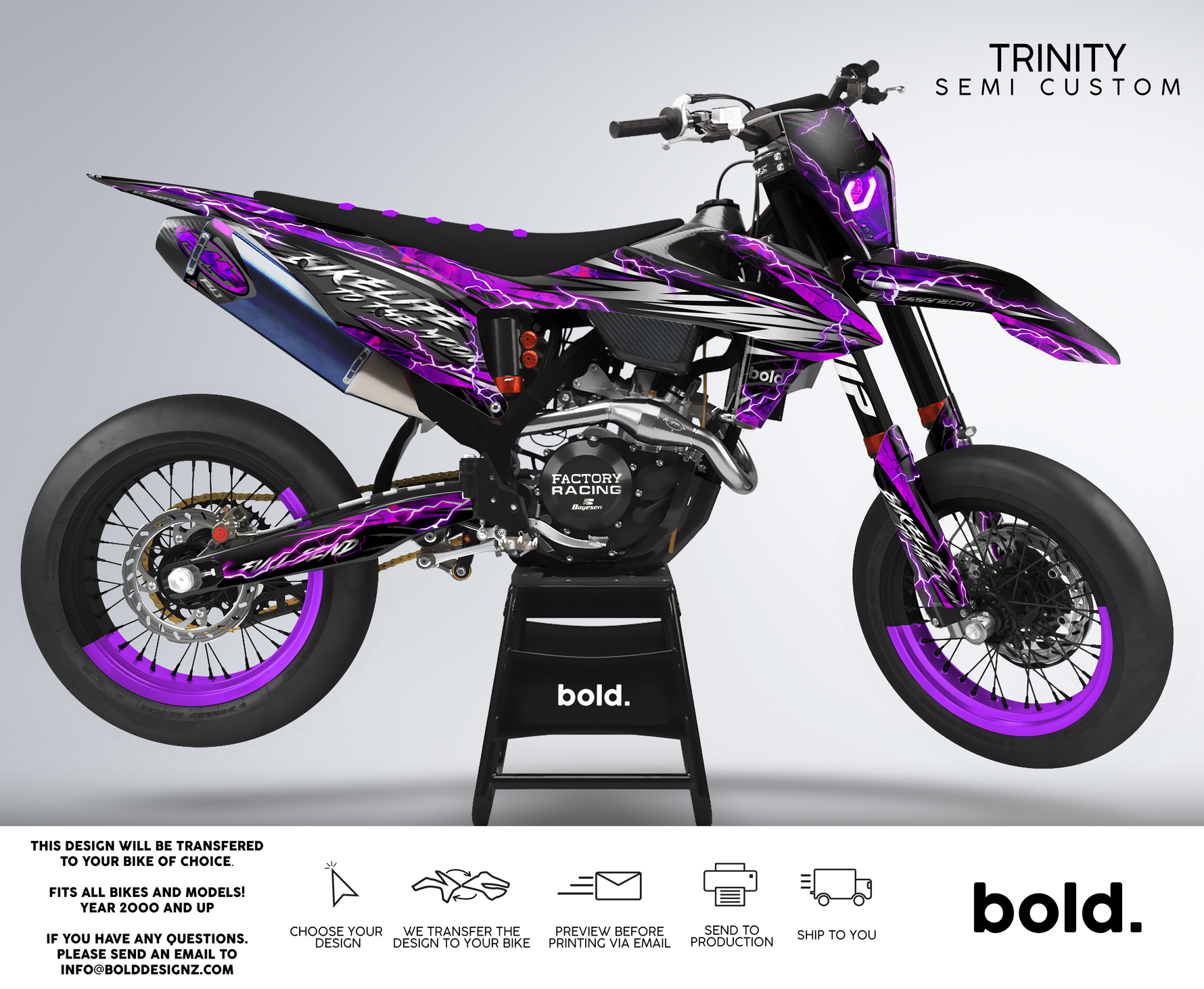 All Semi Custom Graphics - Supermoto & Motocross Decor - Bolddesignz