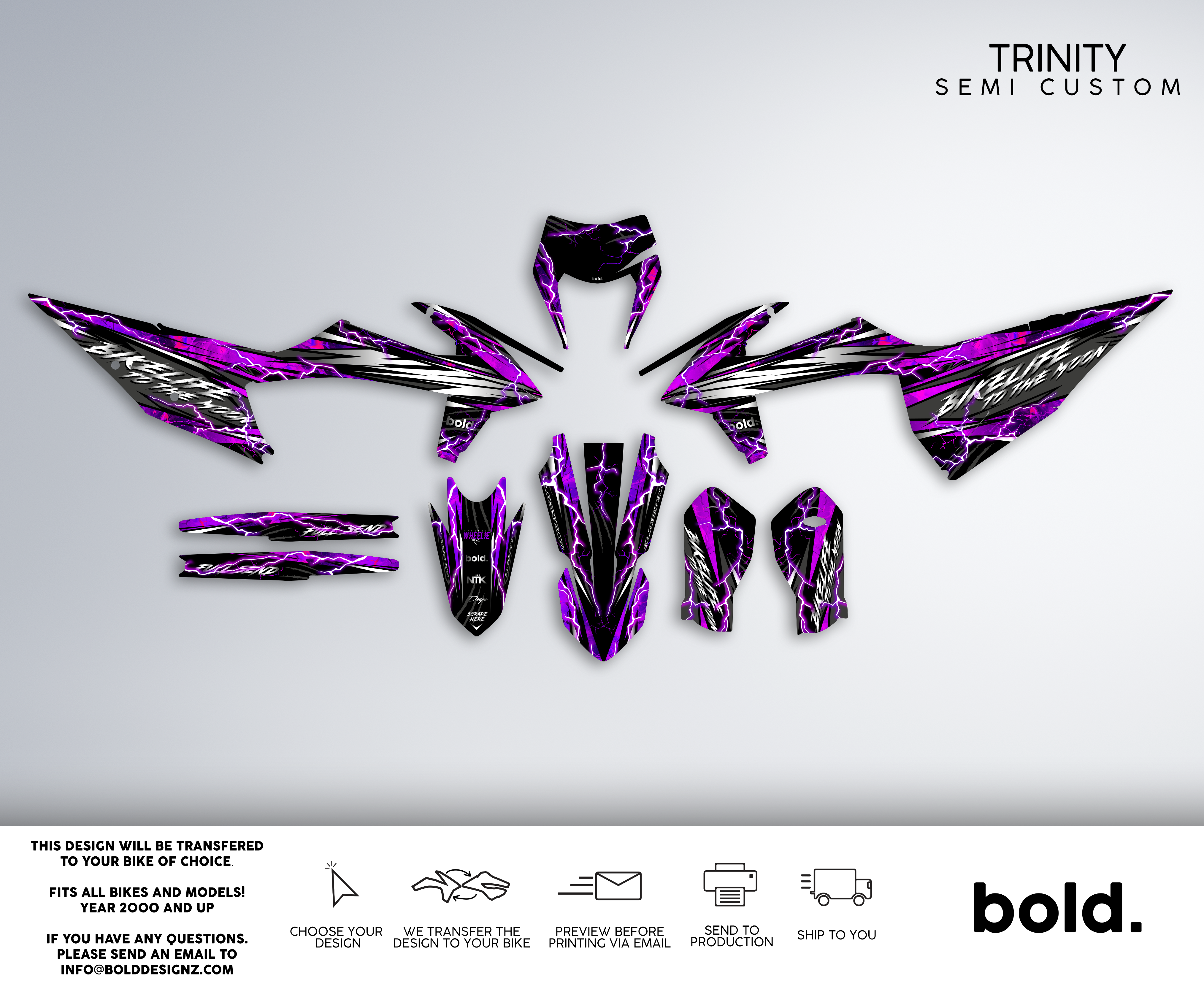 All Semi Custom Graphics - Supermoto & Motocross Decor - Bolddesignz