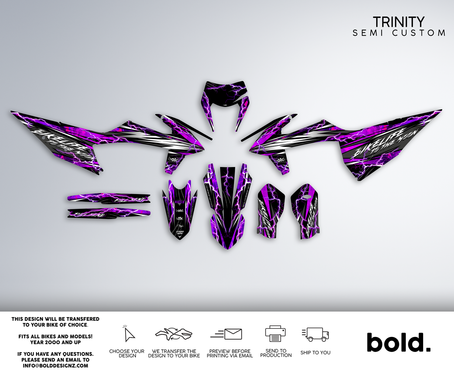 All Semi Custom Graphics - Supermoto & Motocross Decor - Bolddesignz