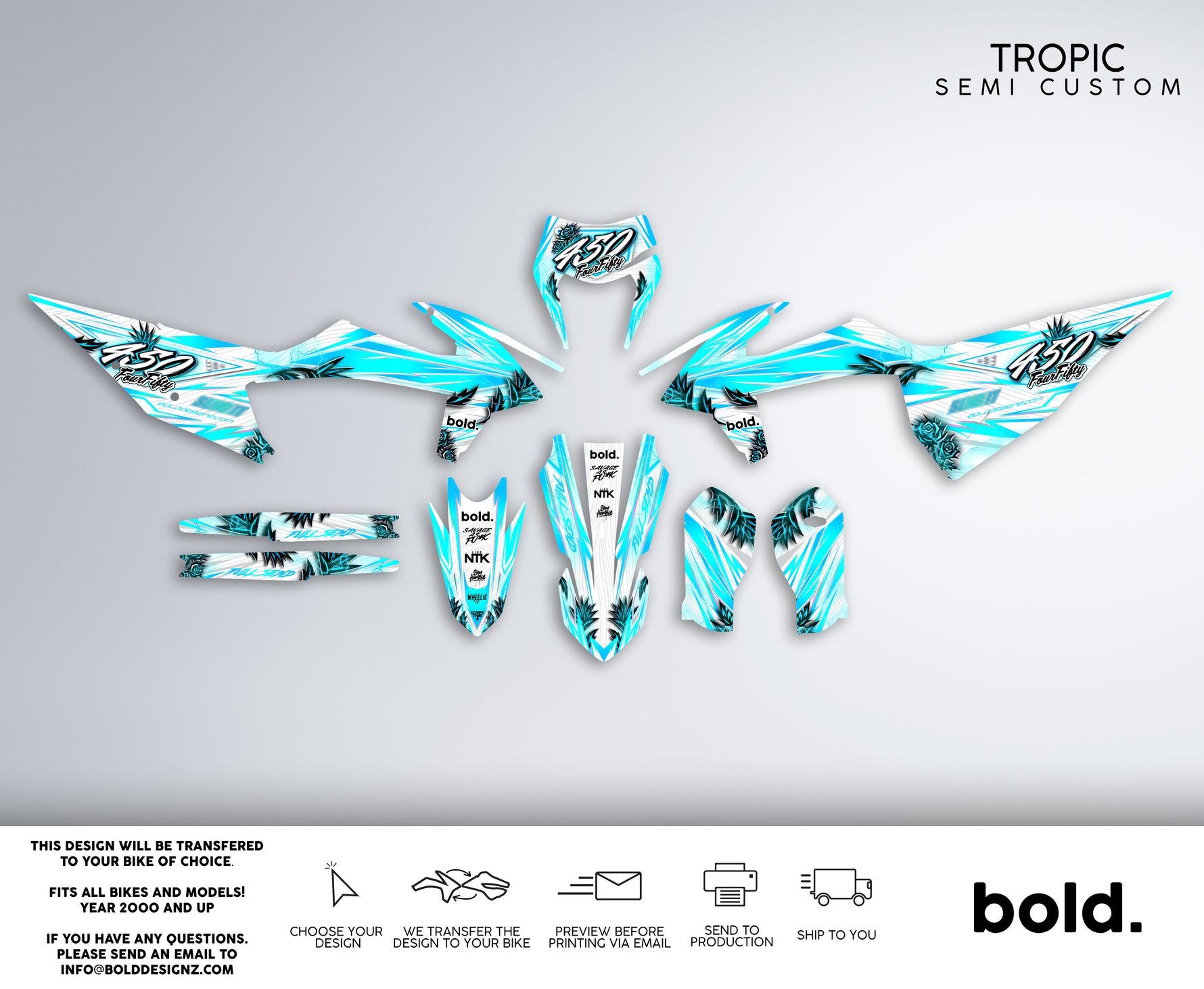 All Semi Custom Graphics - Supermoto & Motocross Decor - Bolddesignz