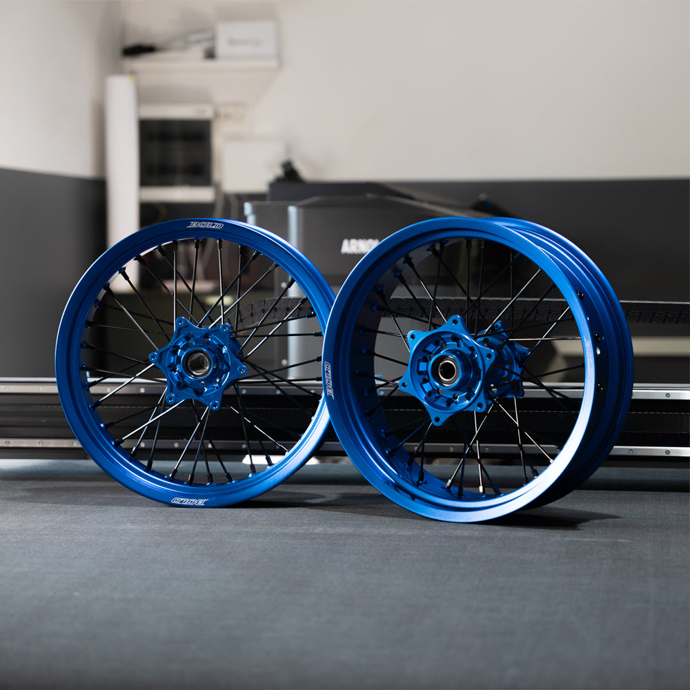 bold. FULL BLUE - Supermoto Wheelset – Bolddesignz