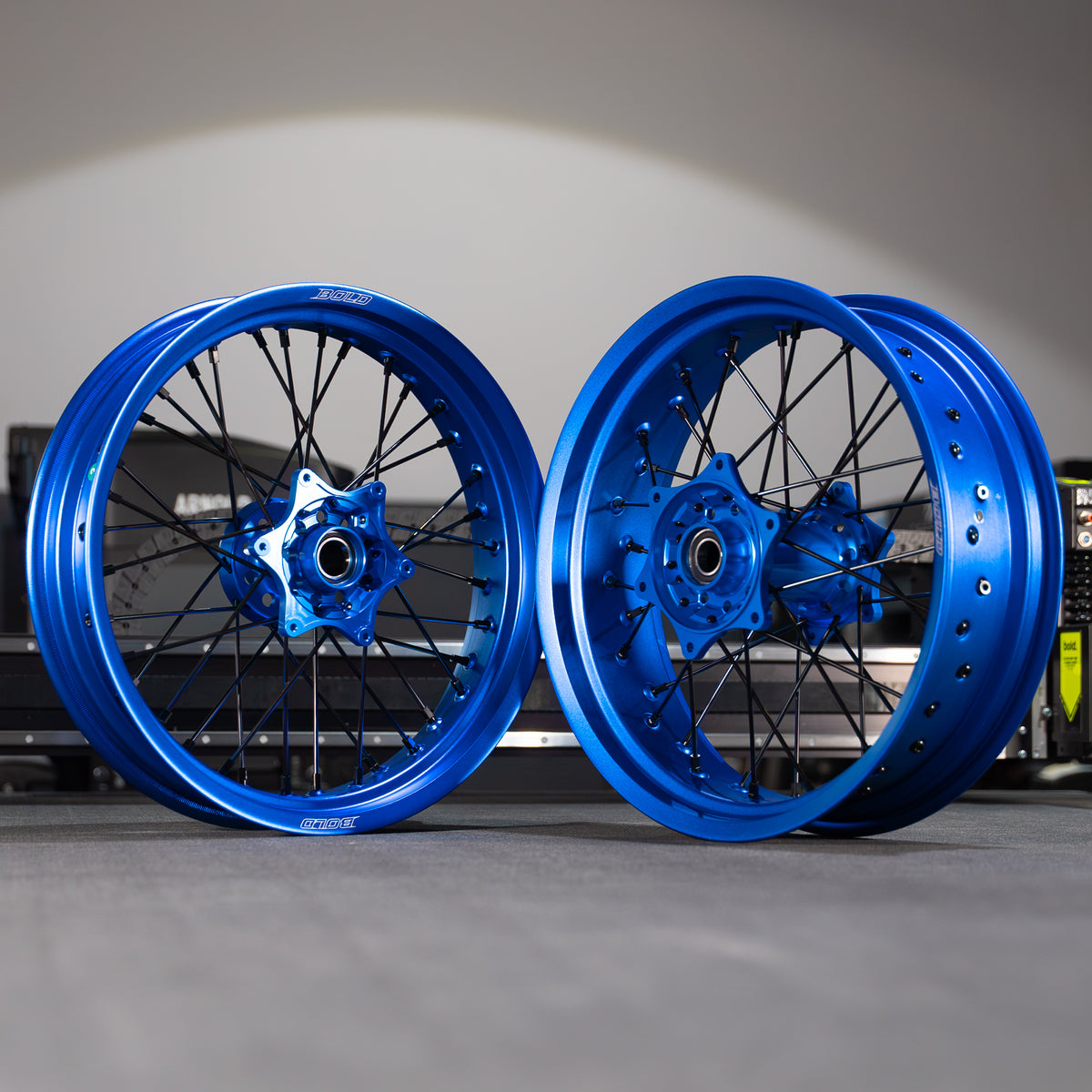 bold. FULL BLUE - Supermoto Wheelset – Bolddesignz
