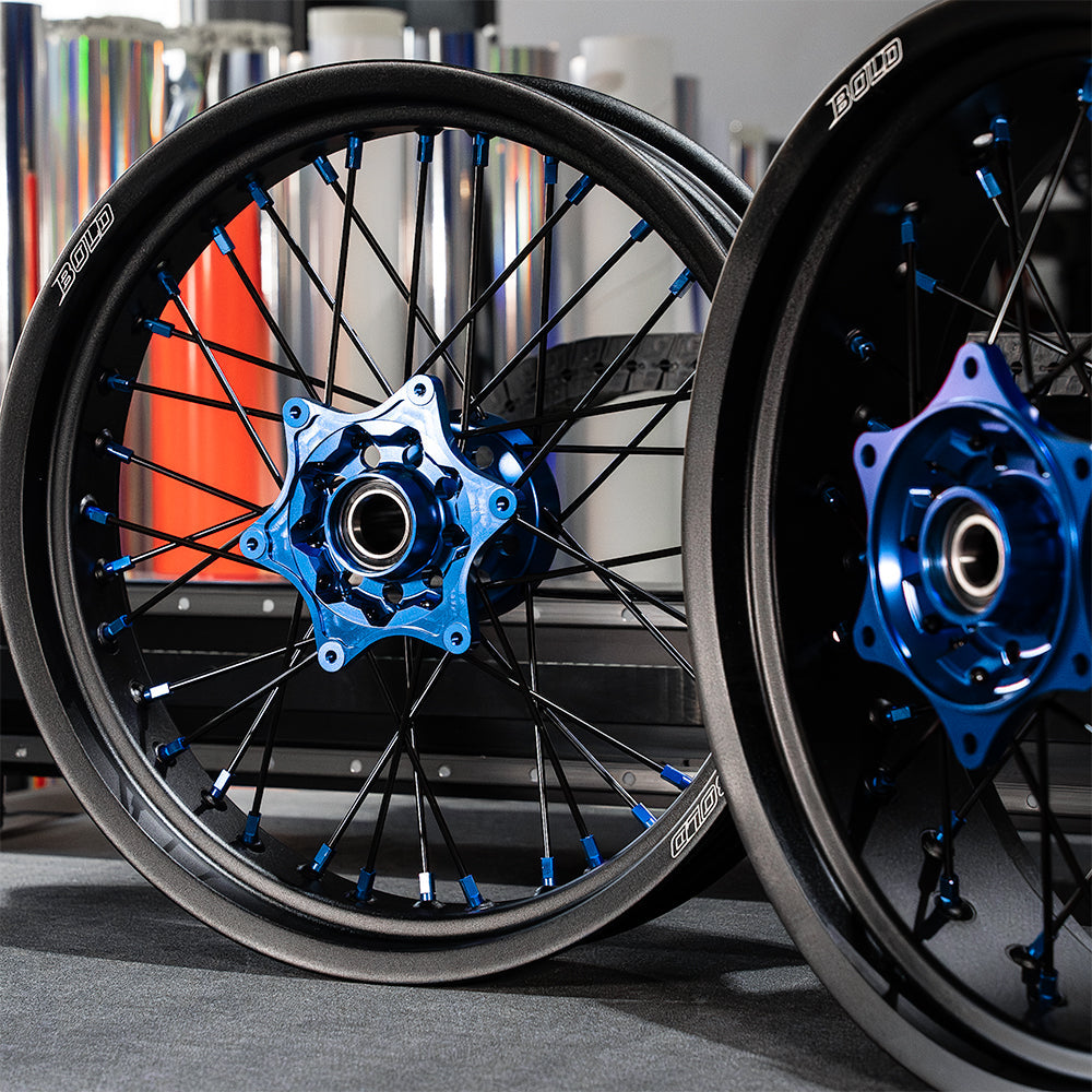 bold. BLUE v2 - Supermoto Wheelset – Bolddesignz