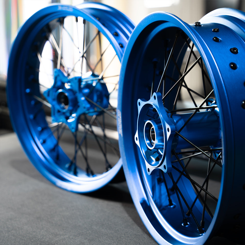 bold. FULL BLUE - Supermoto Wheelset – Bolddesignz