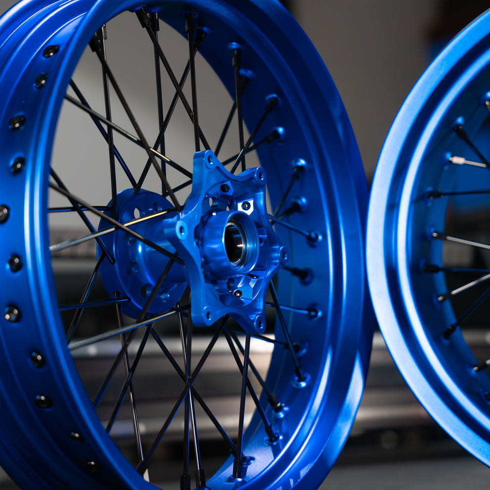 bold. FULL BLUE - Supermoto Wheelset - Bolddesignz