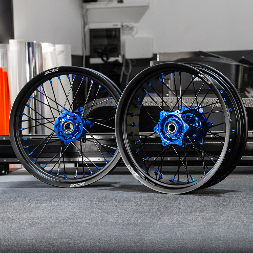 bold. BLUE v2 - Supermoto Wheelset – Bolddesignz