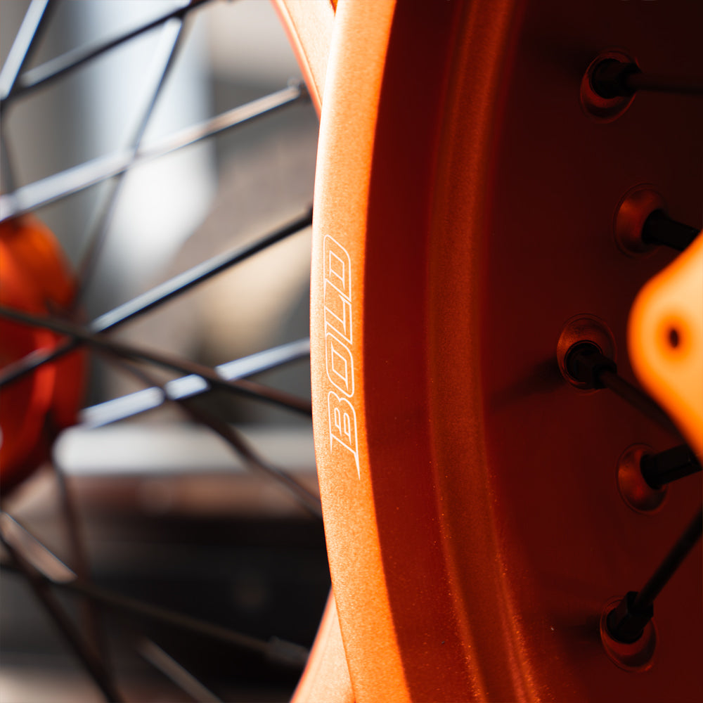 bold. FULL Orange - Supermoto Wheelset – Bolddesignz