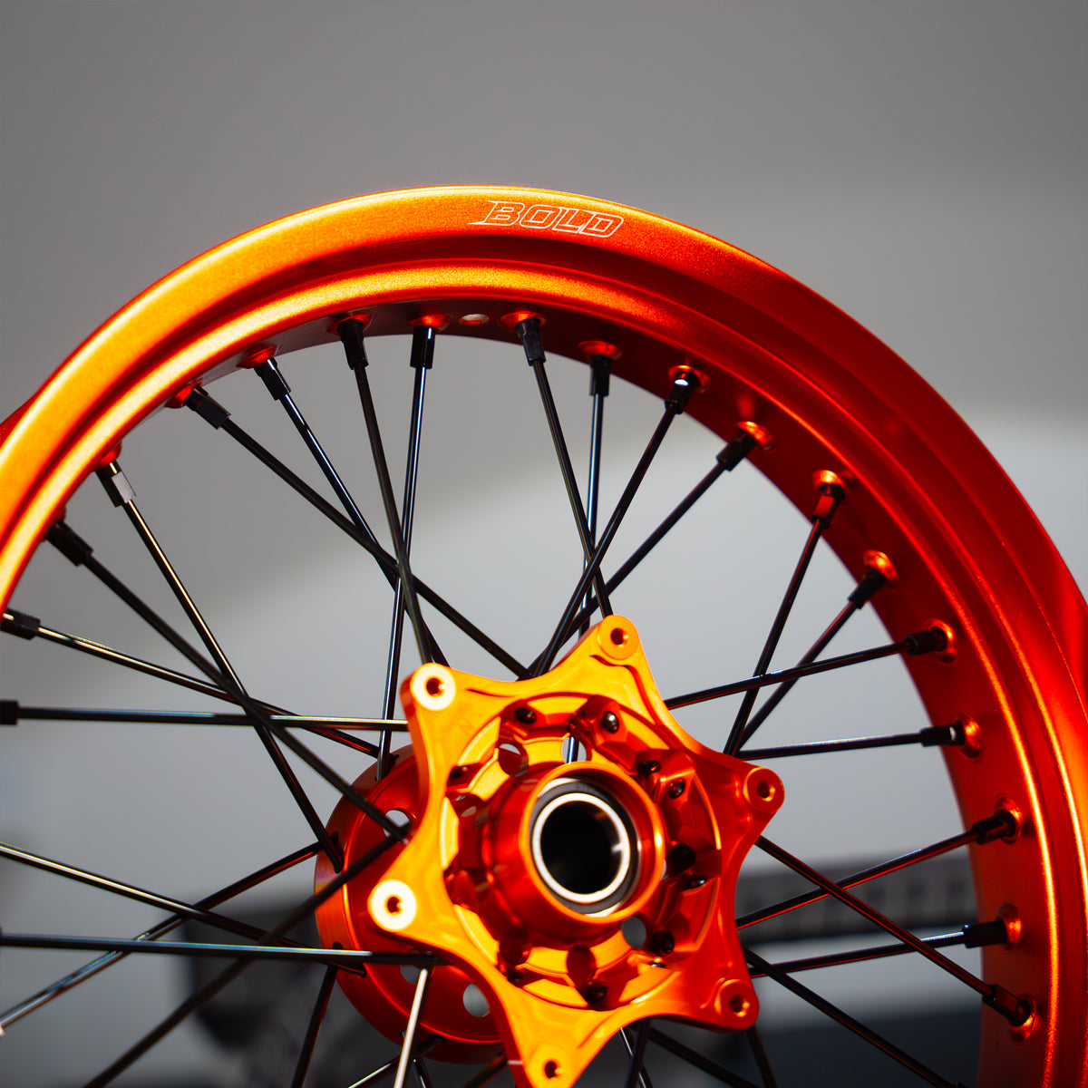 bold. FULL Orange - Supermoto Wheelset – Bolddesignz