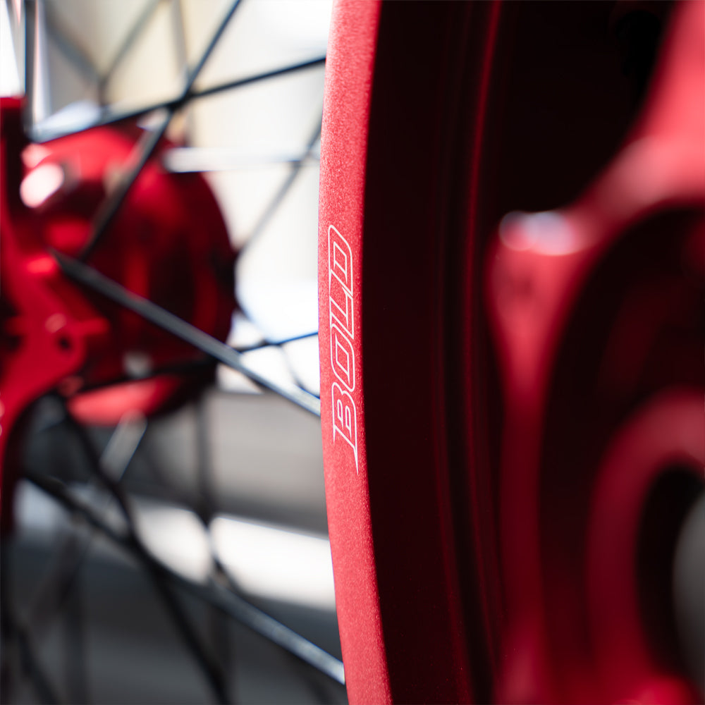 bold. FULL Red - Supermoto Wheelset – Bolddesignz