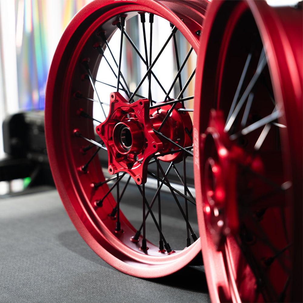 bold. FULL Red - Supermoto Wheelset – Bolddesignz