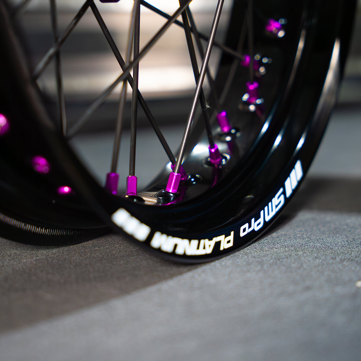 SMPRO Black/Purple - Supermoto Wheelset – Bolddesignz