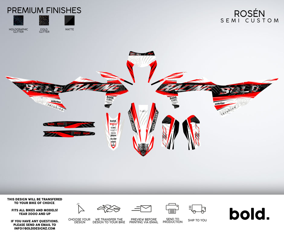 All Semi Custom Graphics - Supermoto & Motocross Decor - Bolddesignz