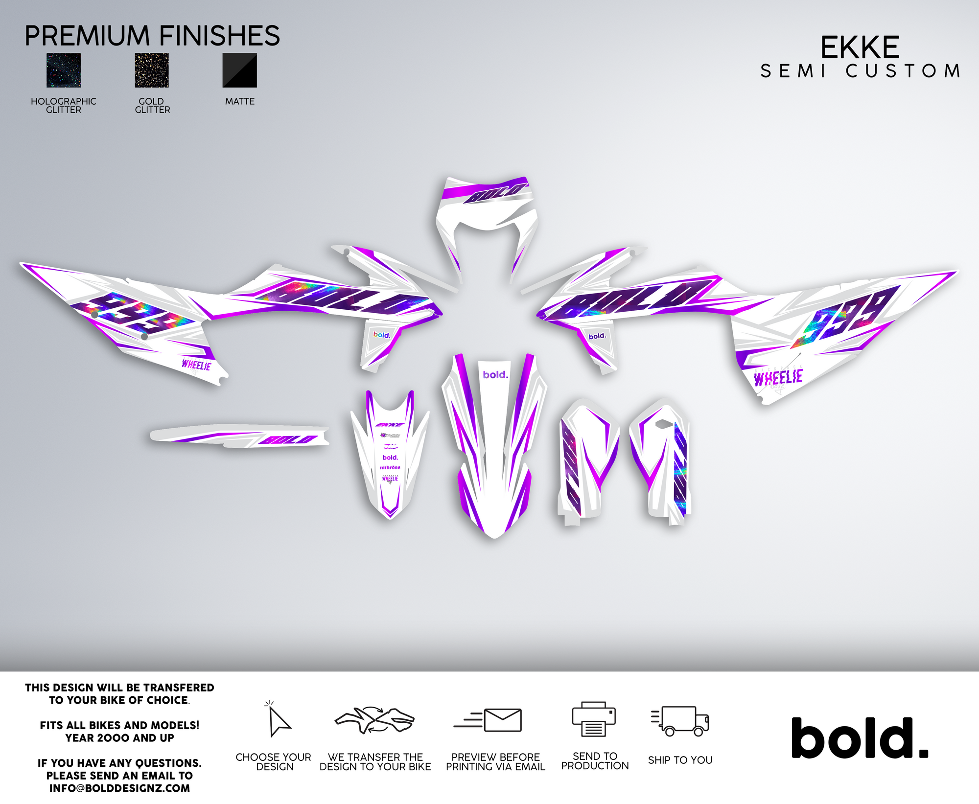 All Semi Custom Graphics - Supermoto & Motocross Decor - Bolddesignz