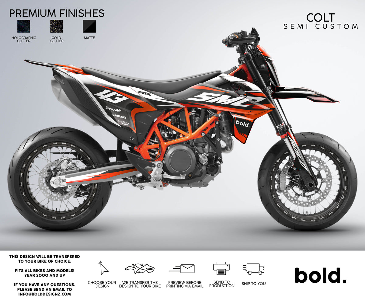 COLT - KTM SMC 690 Graphics kit – Bolddesignz
