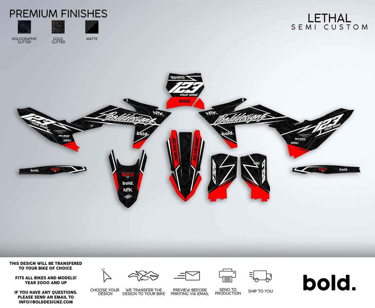 LETHAL - MX Graphics kit – Bolddesignz