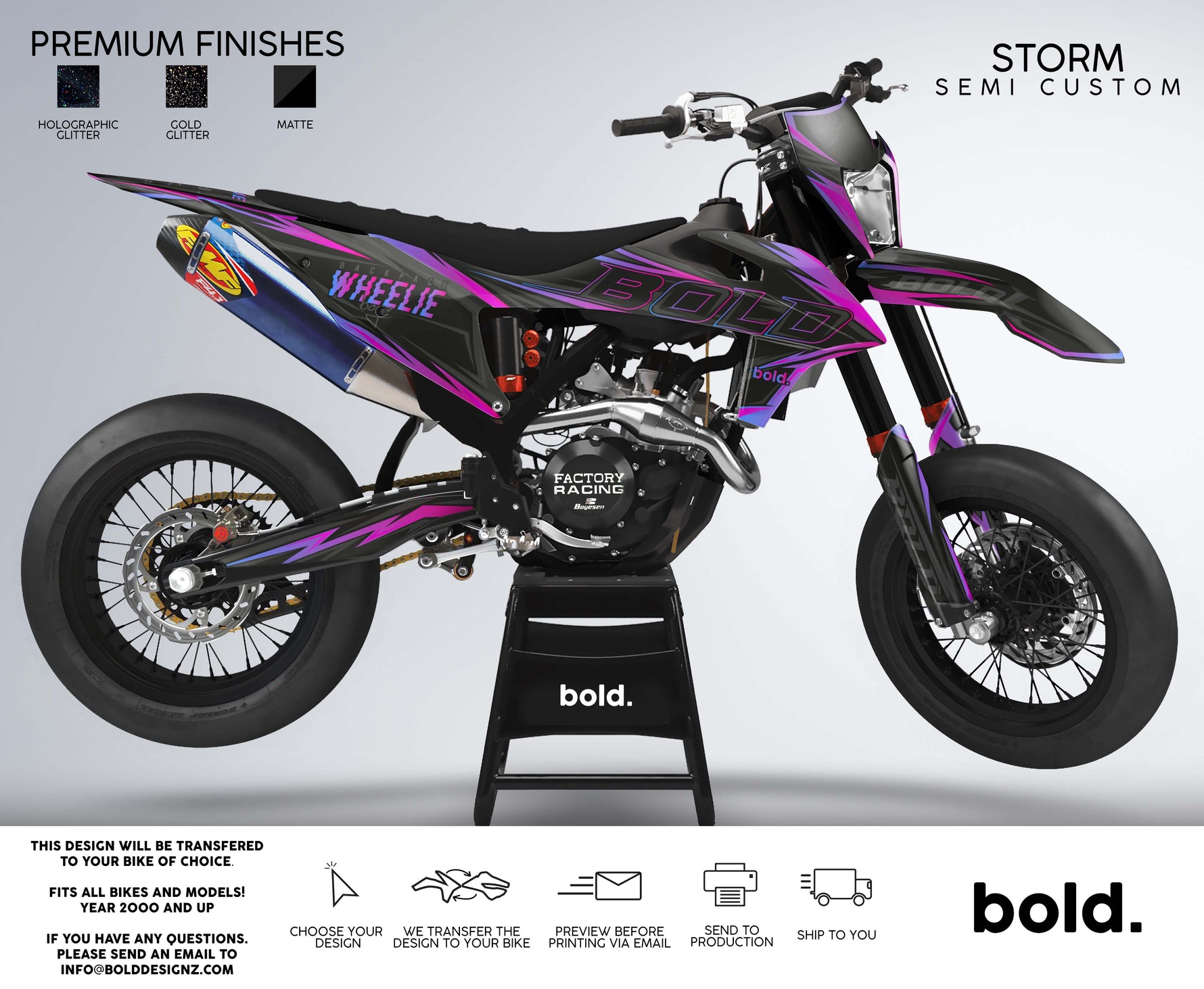 All Semi Custom Graphics - Supermoto & Motocross Decor Page 2 - Bolddesignz