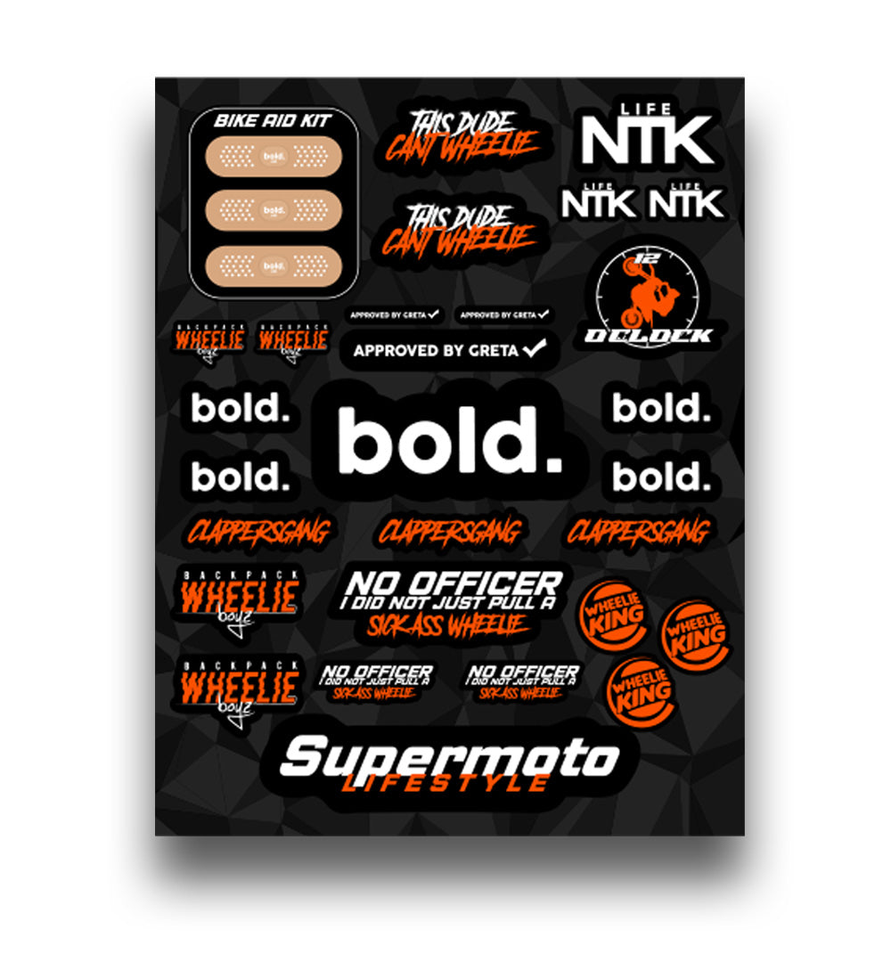 Sticker Sheet - Orange – Bolddesignz