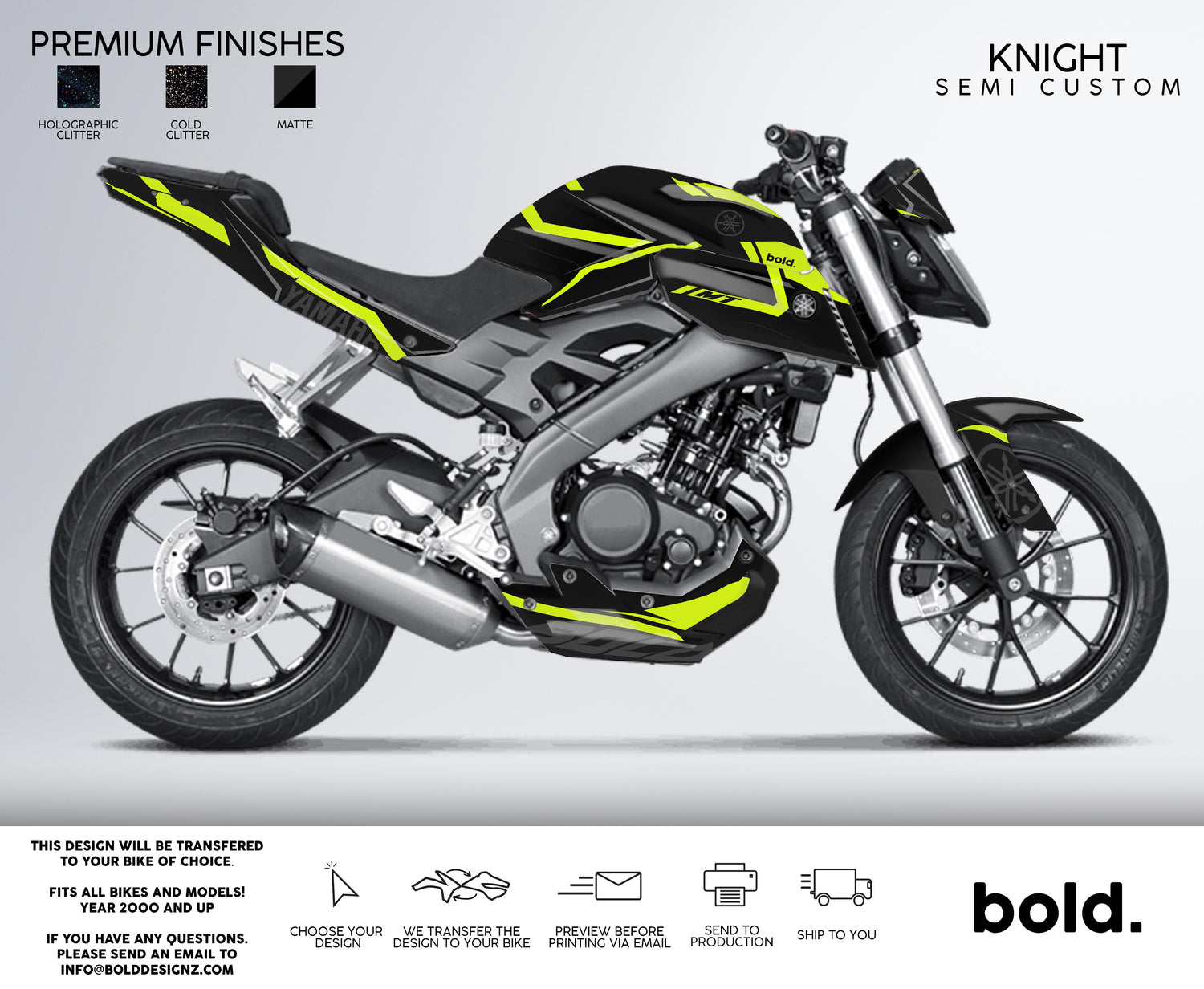 Street Bike Semi-Custom Graphics - Bolddesignz