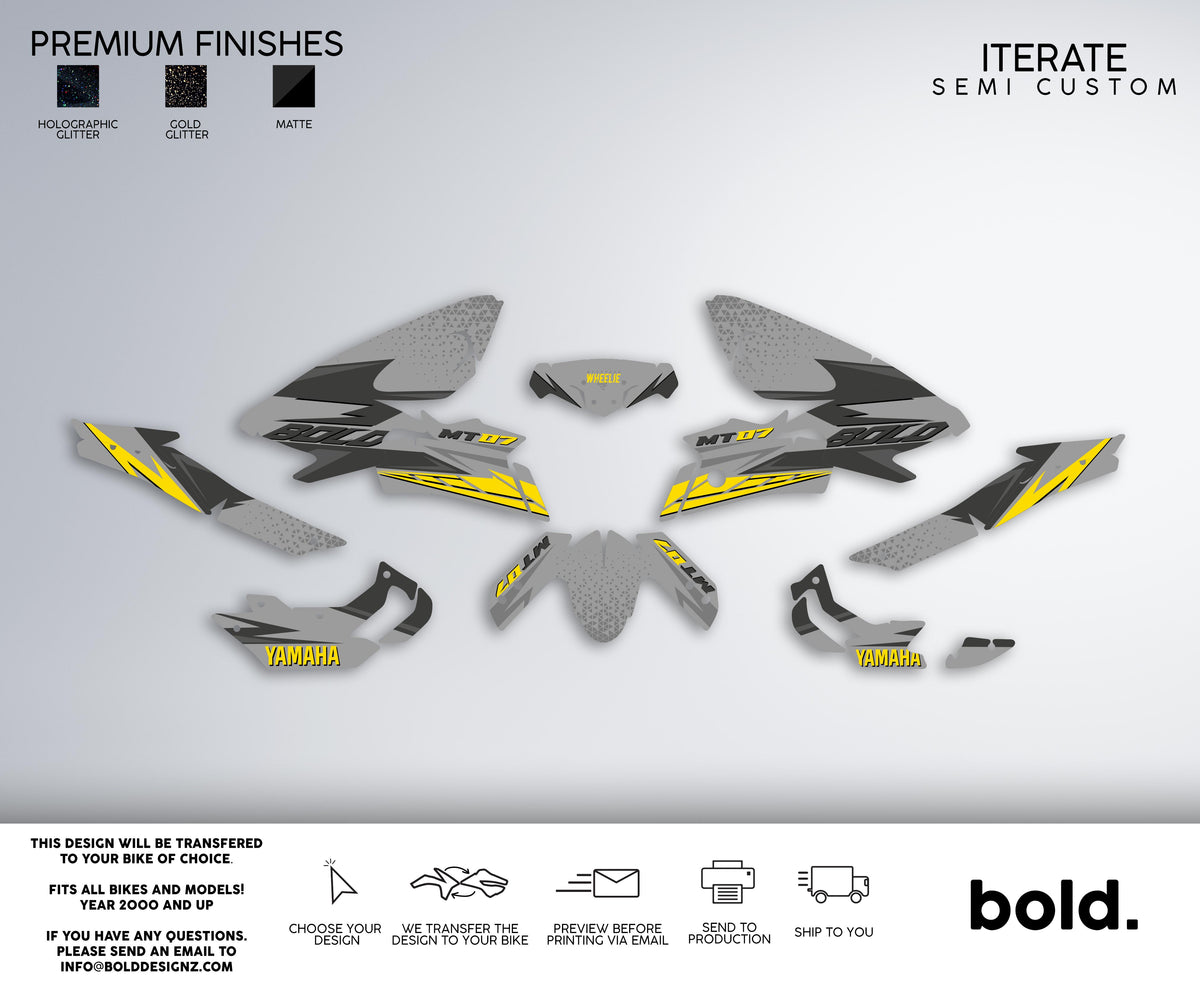 ITERATE - YAMAHA MT Graphics kit – Bolddesignz